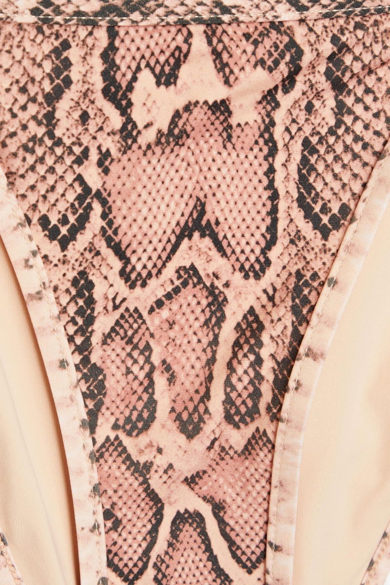 ZIMMERMANN Ruffled Snake-Print Bikini in Animal Print | Endource