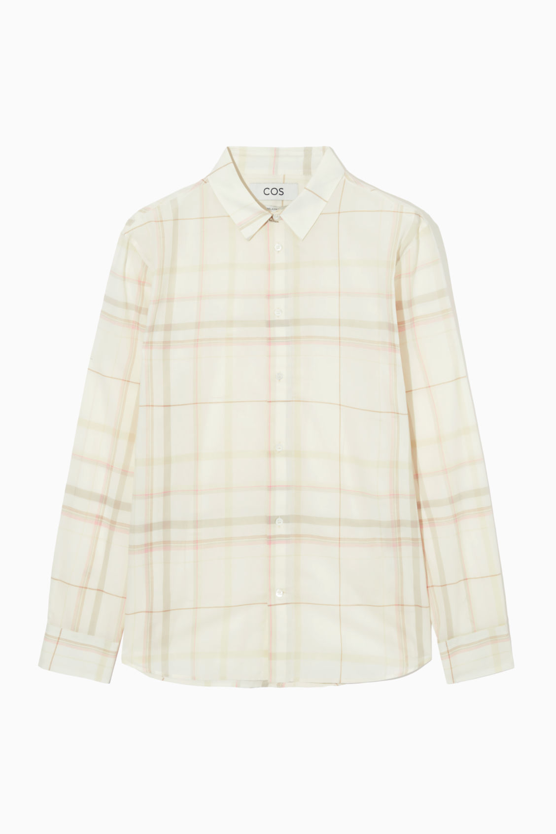 COS Windowpane-Checked Shirt in BEIGE / CHECKED | Endource