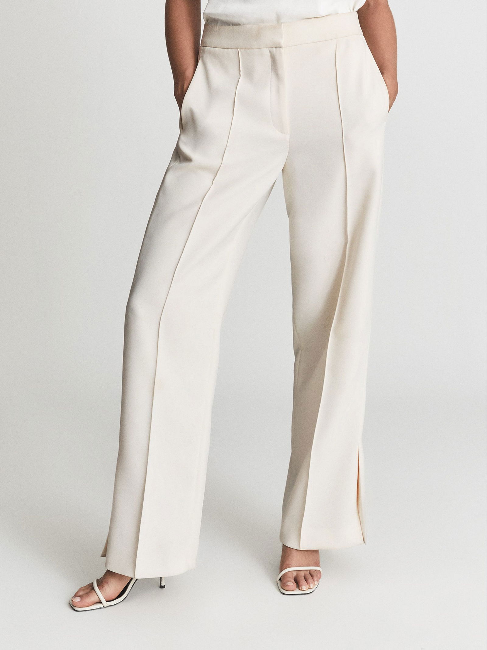 REISS Leah Wide Leg Tailored Trousers | endource