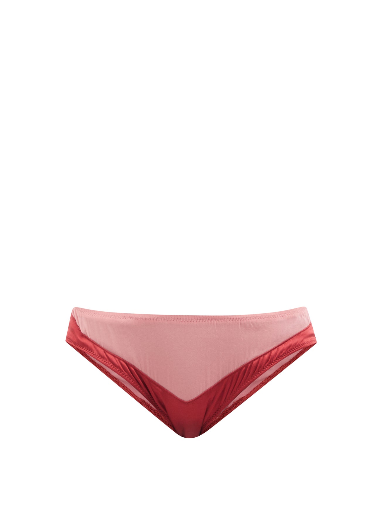 ARAKS Aaron Silk-Blend Satin And Chiffon Briefs in Burgundy | endource