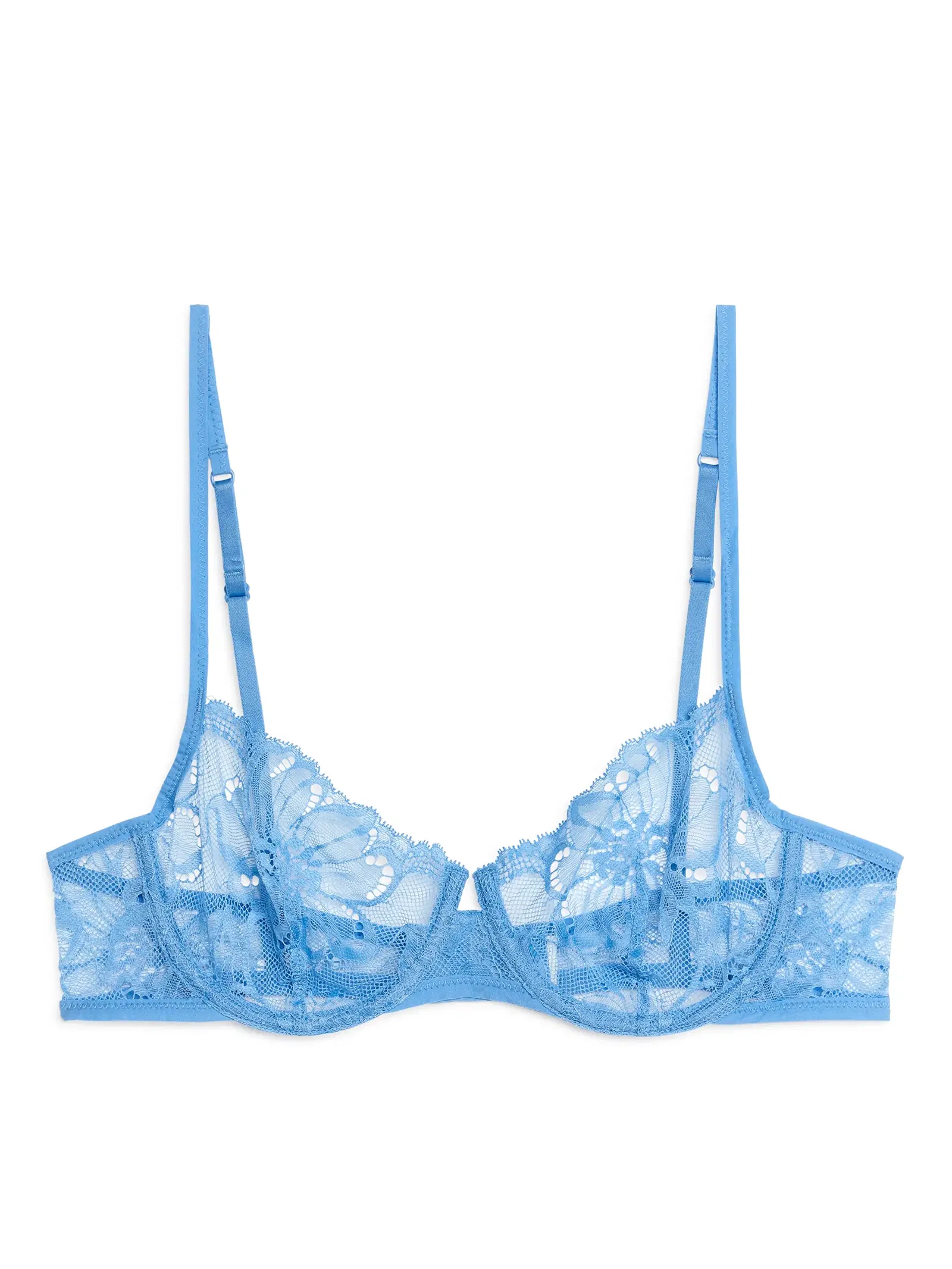 ARKET Lace Wire Bra in Blue | Endource