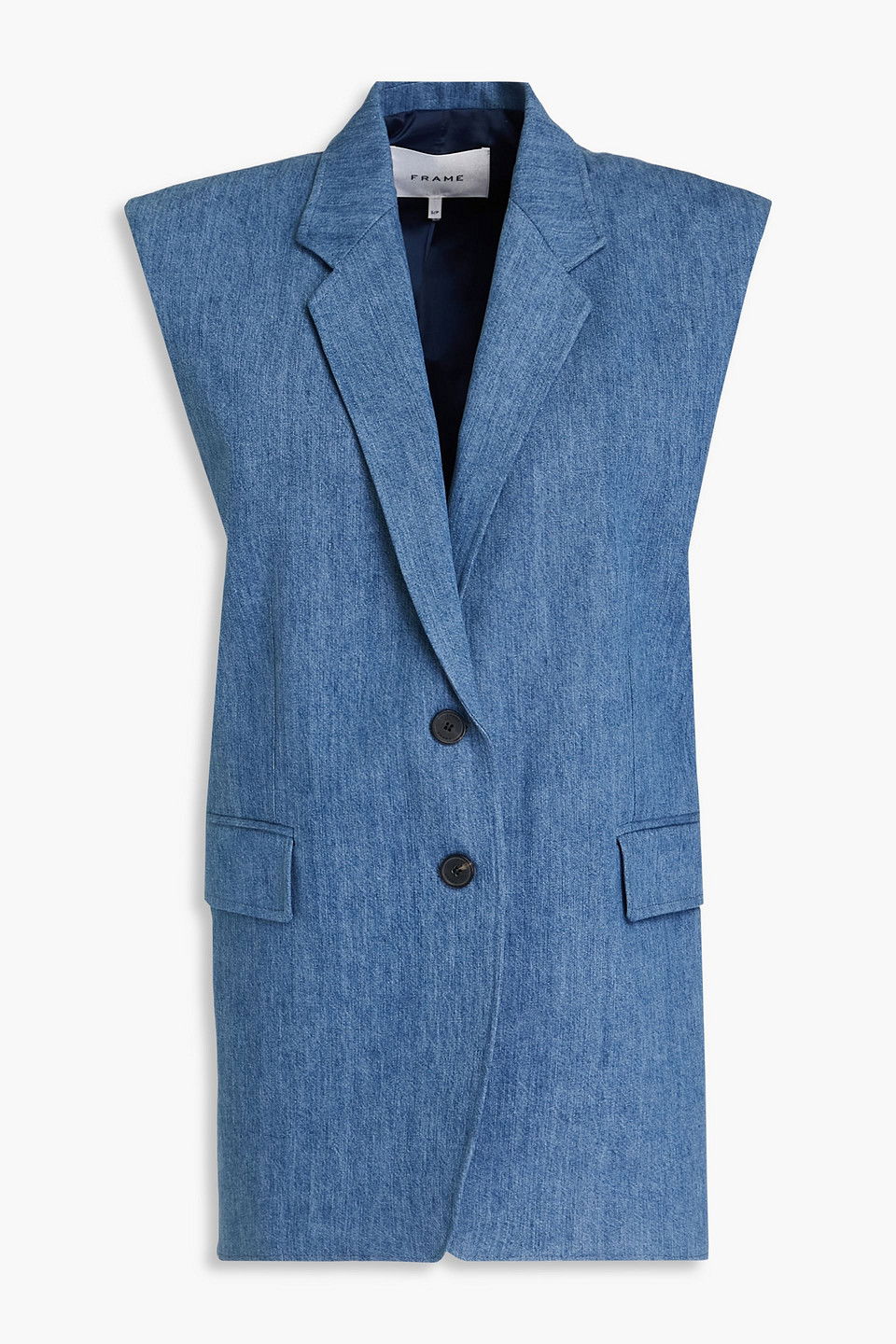 FRAME Longline Denim Vest | endource