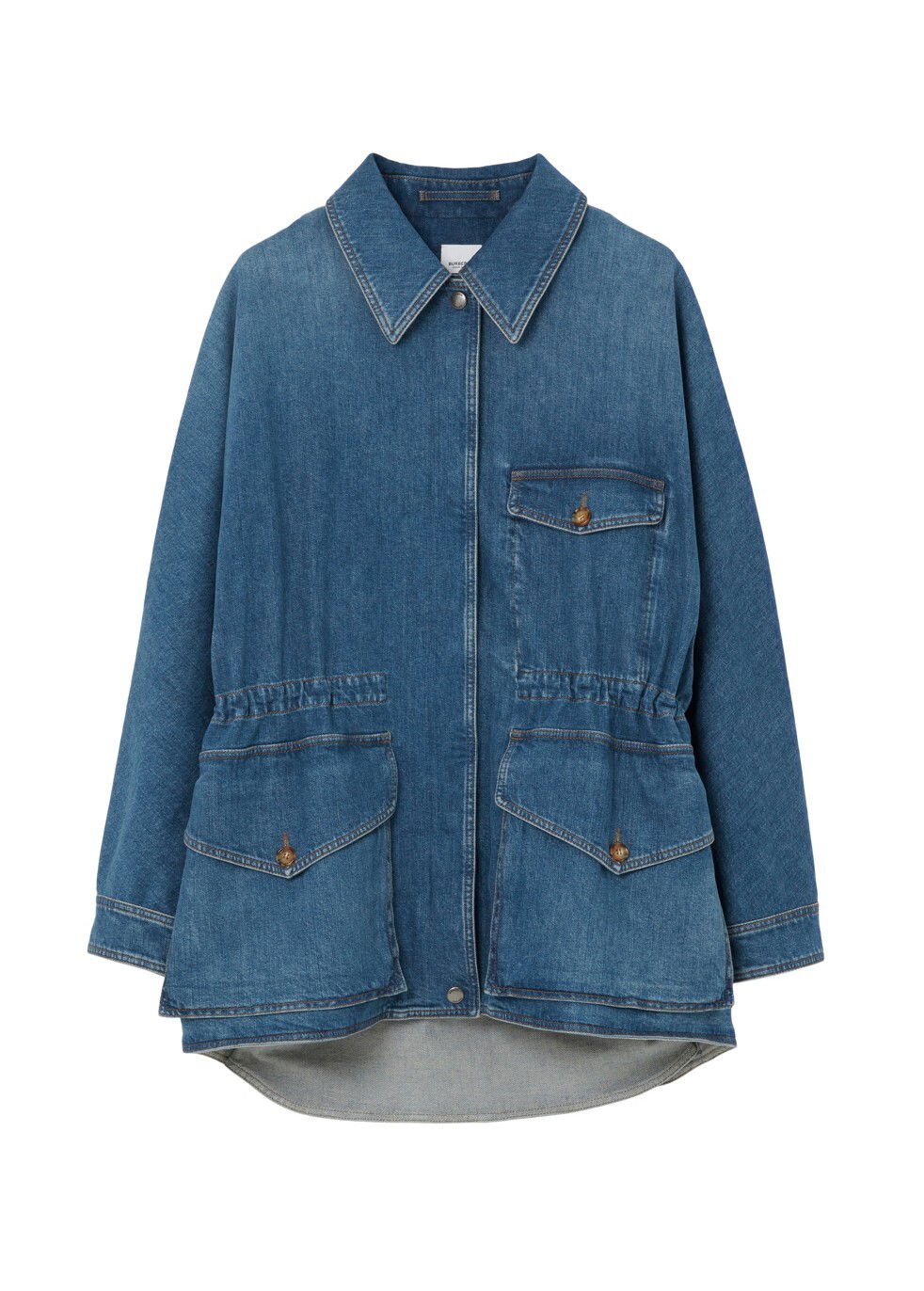BURBERRY Stonewashed Denim Oversized Field Jacket | endource