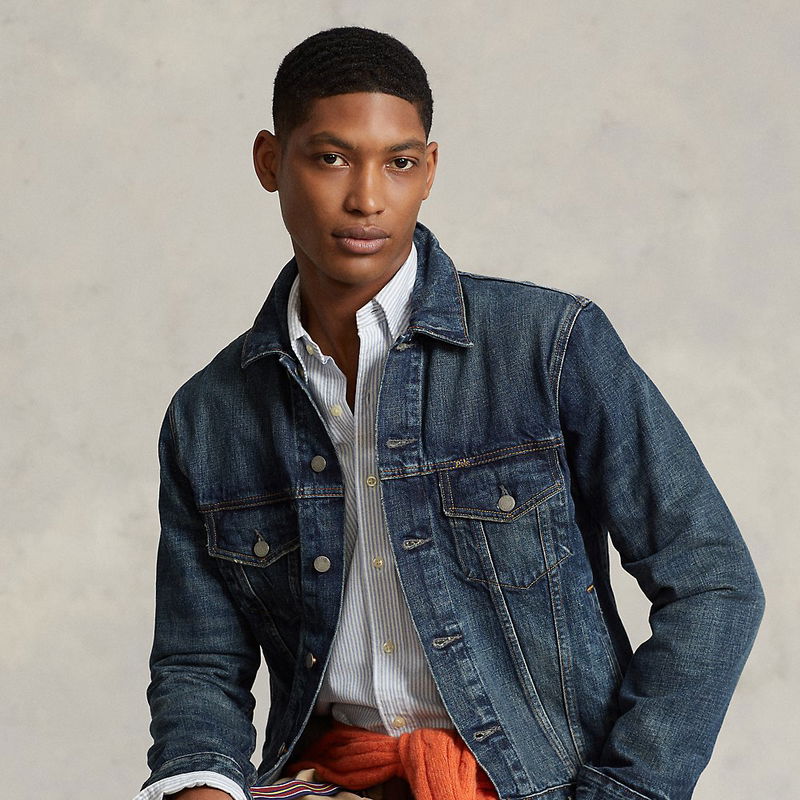POLO RALPH LAUREN Faded Denim Trucker Jacket | Endource