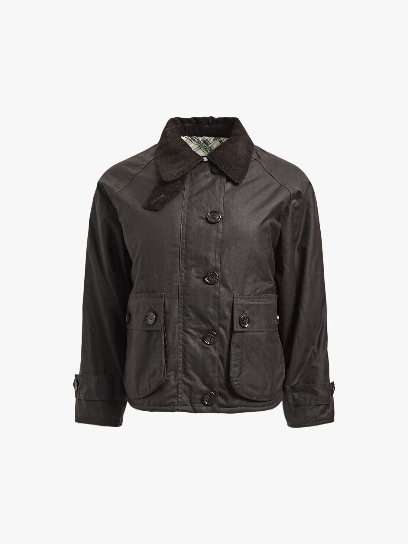 BARBOUR Blair Short Wax Jacket in Rustic/Seed Pearl | endource