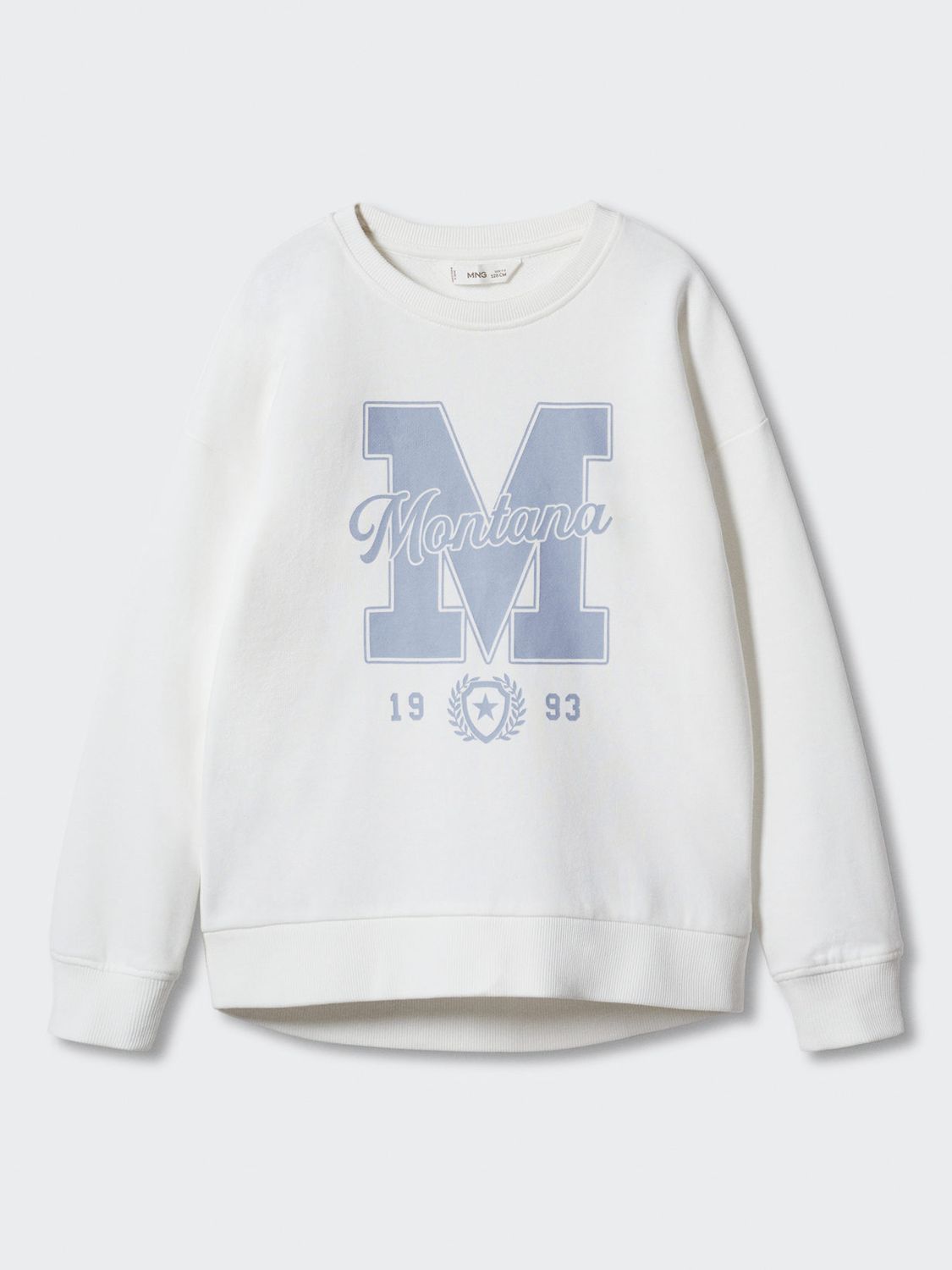 MANGO Dublini "Montana 1993" Sweatshirt in White/Multi | endource