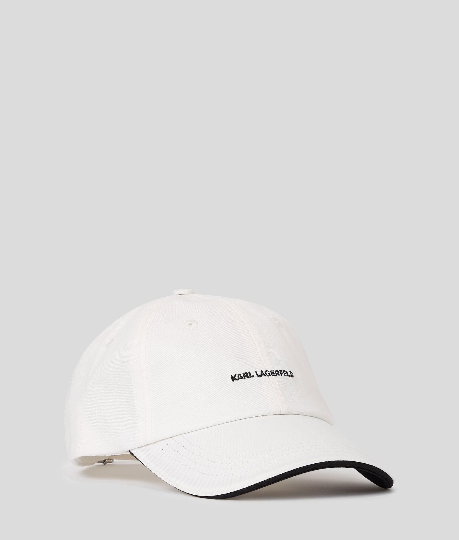 KARL LAGERFELD K/Essential KL Monogram Cap in White | endource