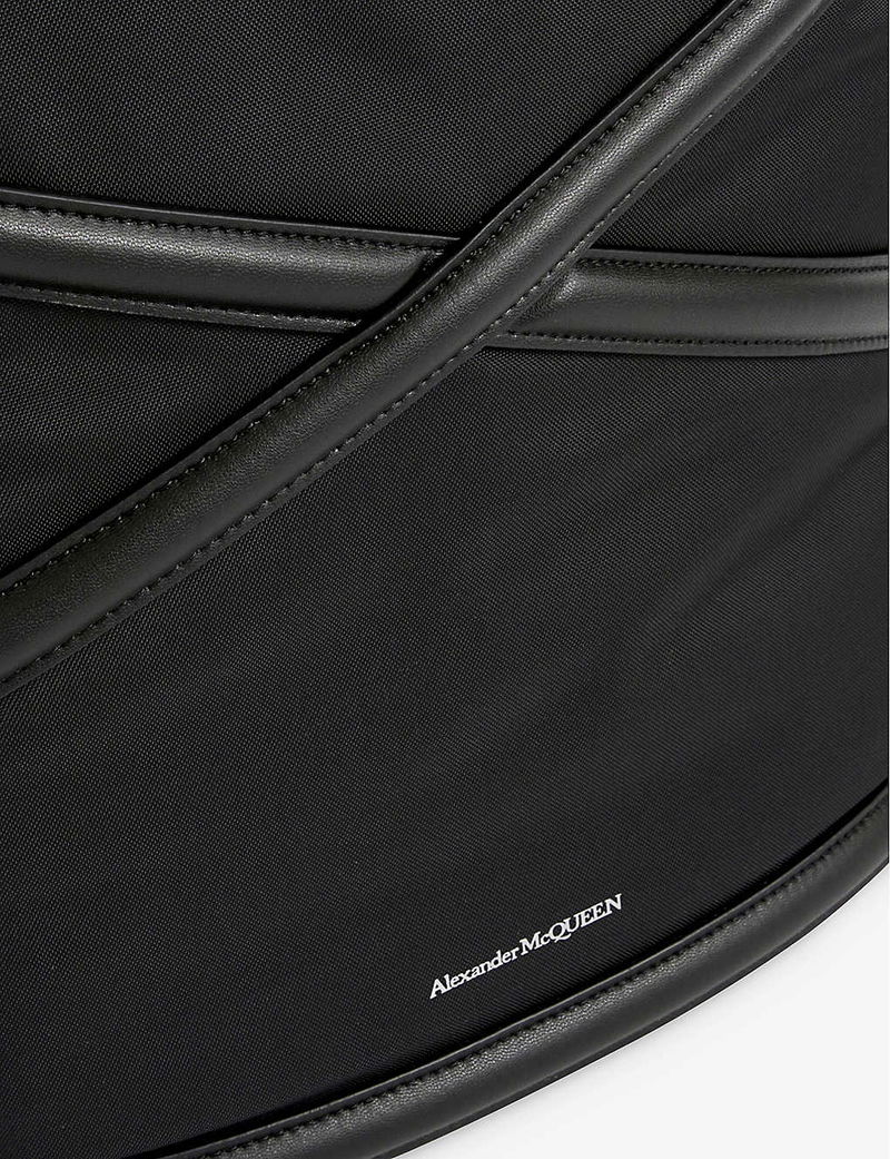 ALEXANDER MCQUEEN Logo-Print Shell Backpack in BLACK | Endource