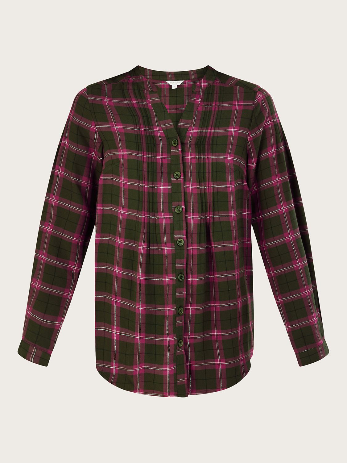 Monsoon Check Top in Green | endource