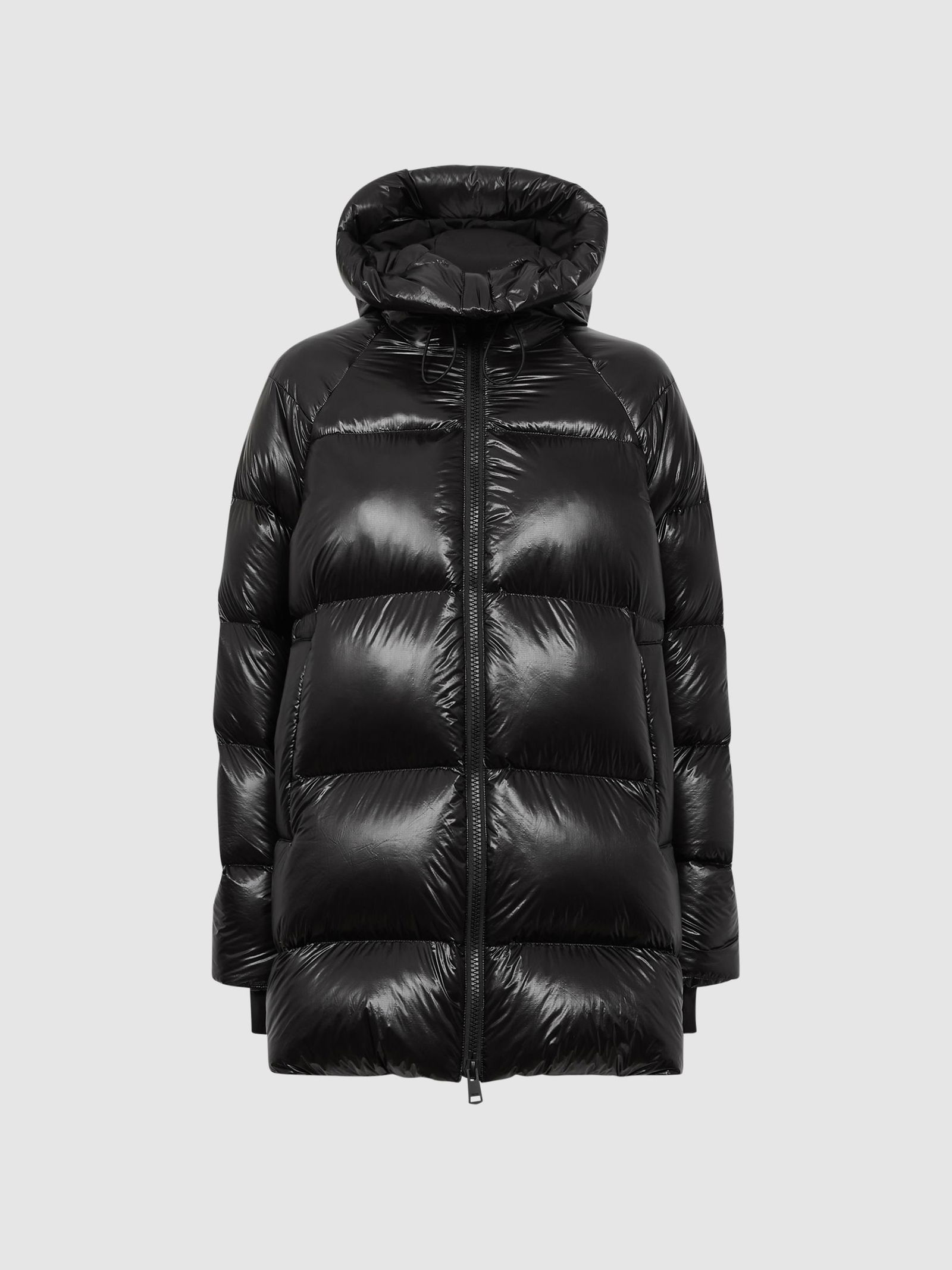 REISS Rae Shiny Mid Length Puffer Coat | endource