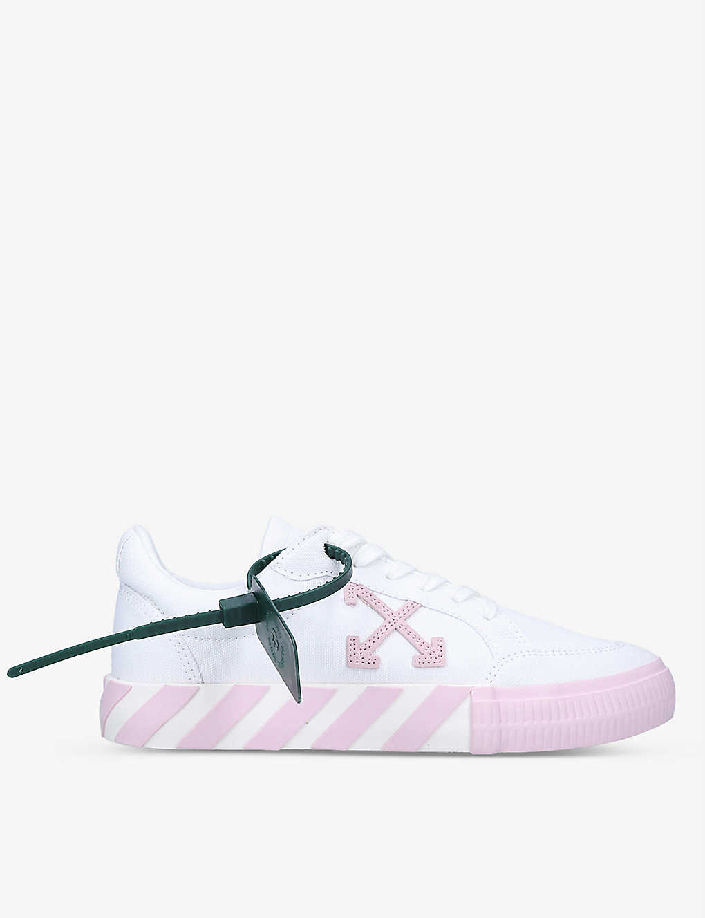 Off-White Arrows Logo-Appliqué Vulcanised-Canvas Trainers in WHITE/COMB ...