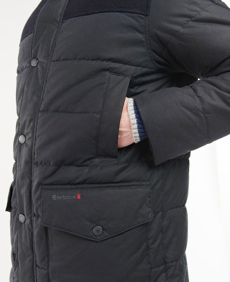 BARBOUR Barbour Baffle Trellon Wax Jacket in Navy | Endource