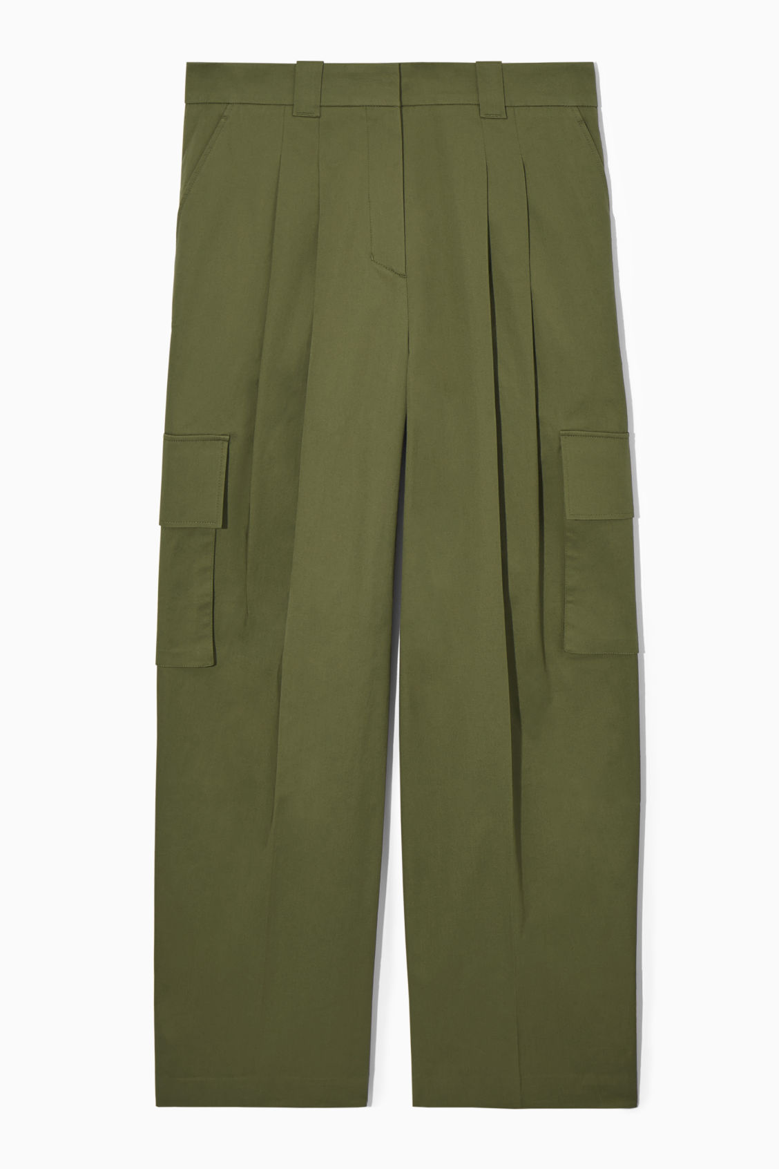 COS Barrel-Leg Cargo Trousers in KHAKI | Endource