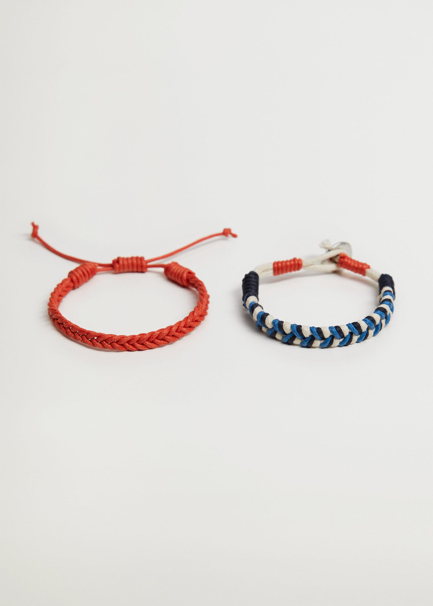 MANGO 2-Pack Braided Bracelets in Orange | endource