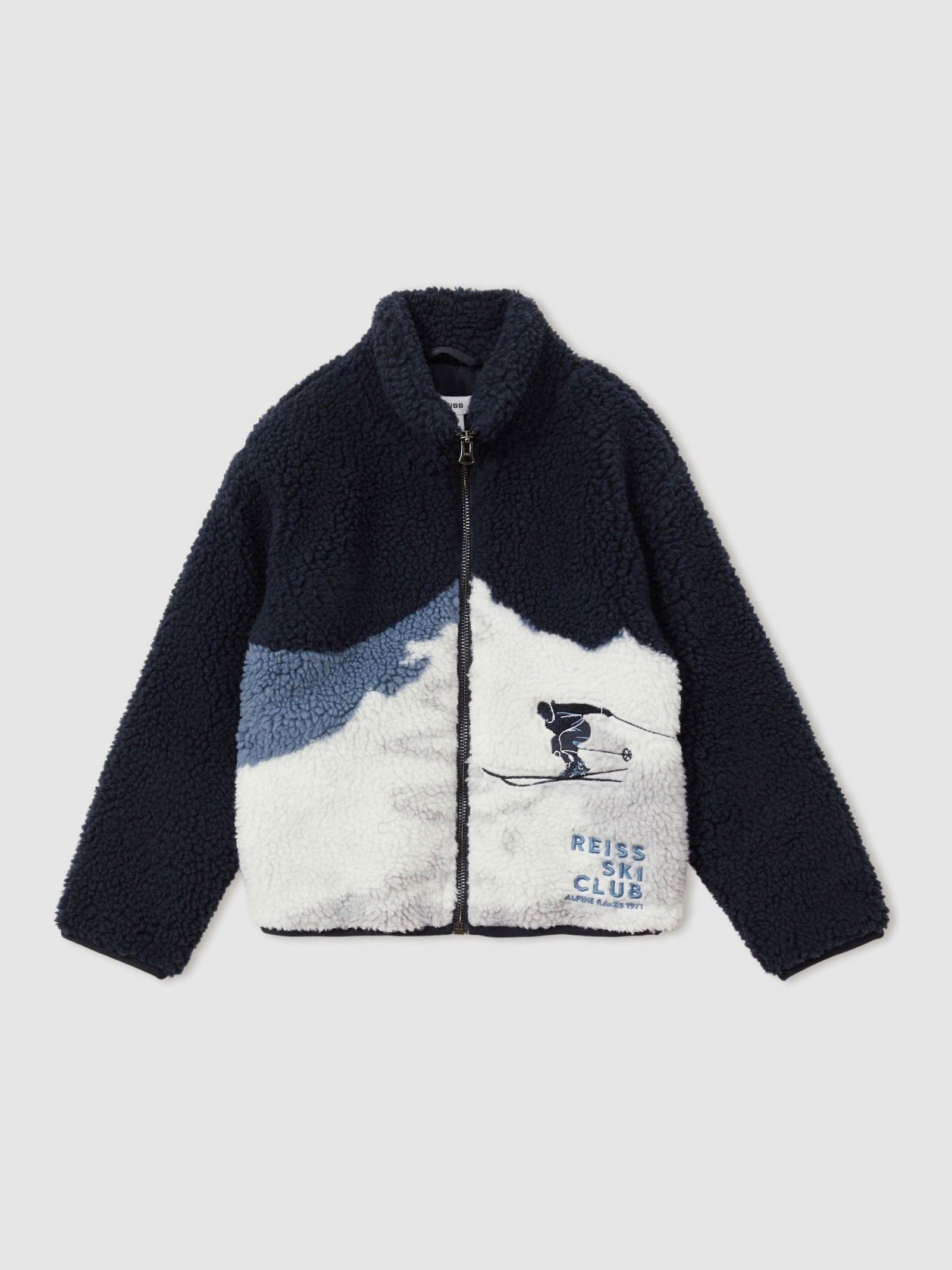 REISS Ski Landscape Fleece in Blue | endource