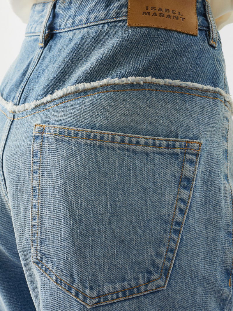 ISABEL MARANT Noldy Raw-Edge Flared-Leg Jeans | endource