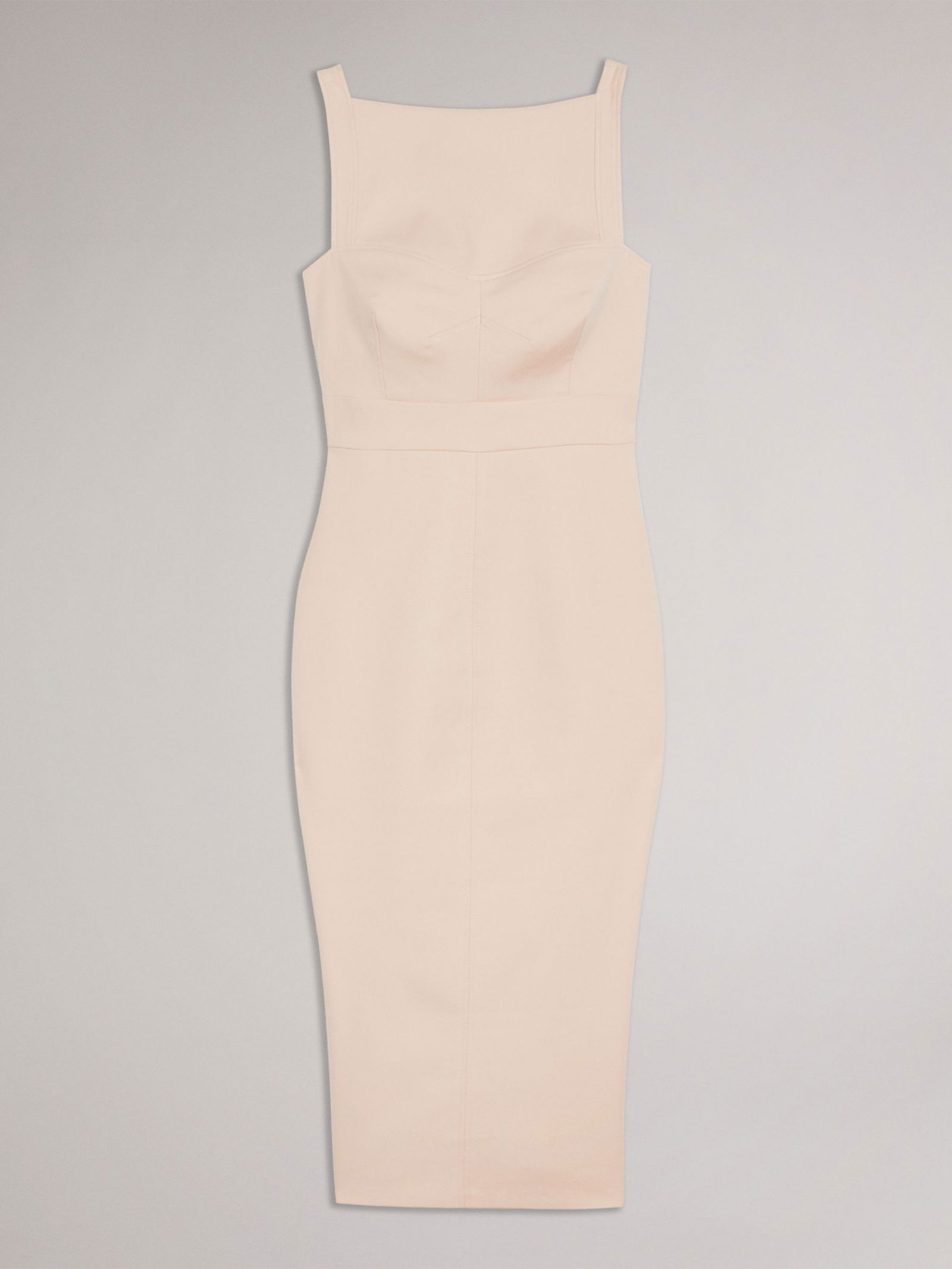 TED BAKER Klarika Midi Dress in Light Pink | endource