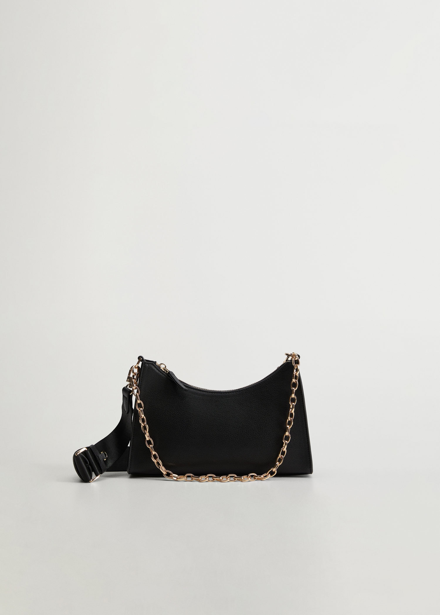 MANGO Crossbody Bag With Chain in Black | Endource