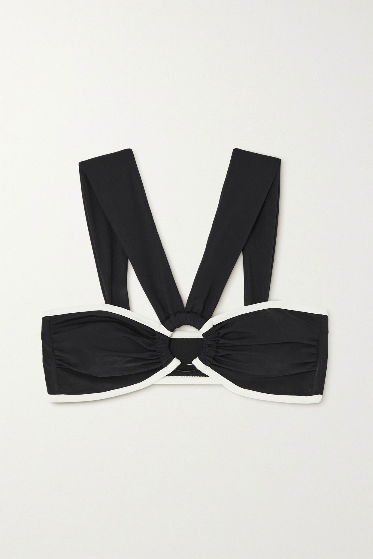 EVARAE Sia Cutout Embellished stretch-ECONYL Halterneck Bikini Top ...