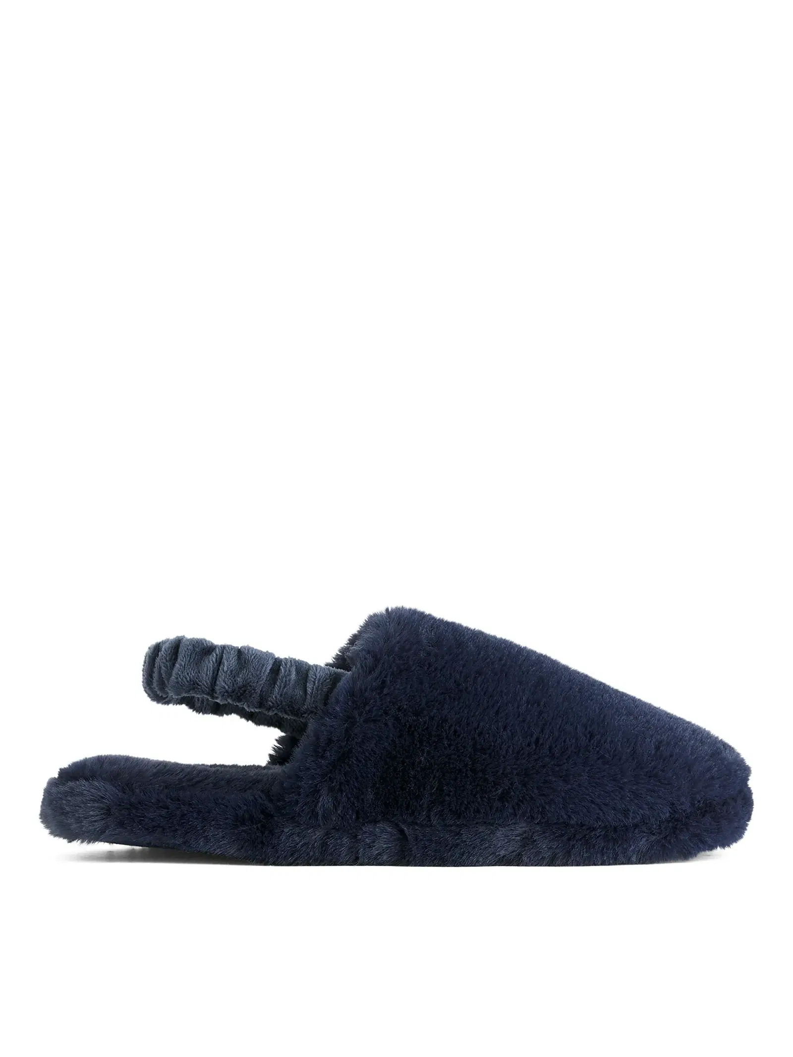 ARKET Pile Slippers in Dark Blue | endource