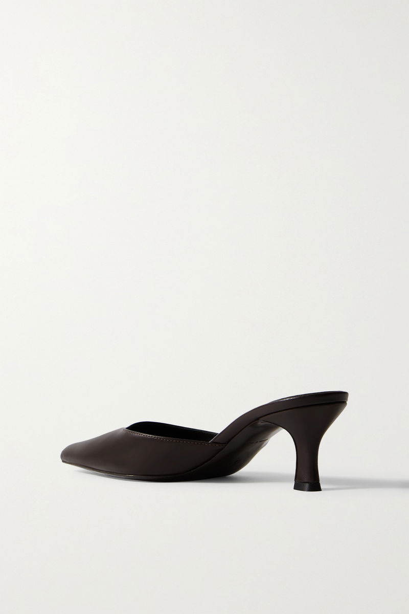 THE ROW Cybil Leather Mules in Brown | Endource