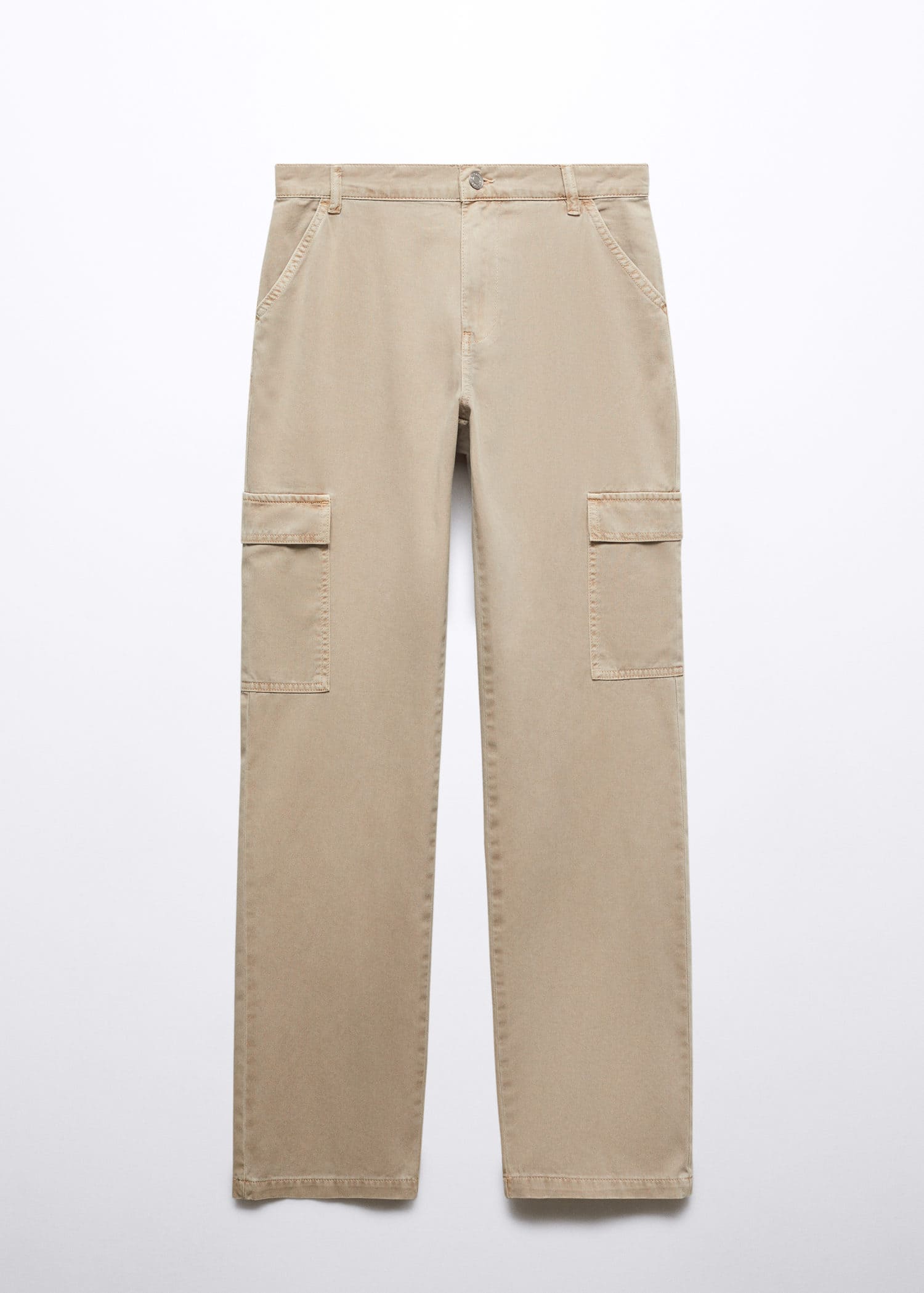 MANGO Pocket Cargo Jeans in Sand | endource