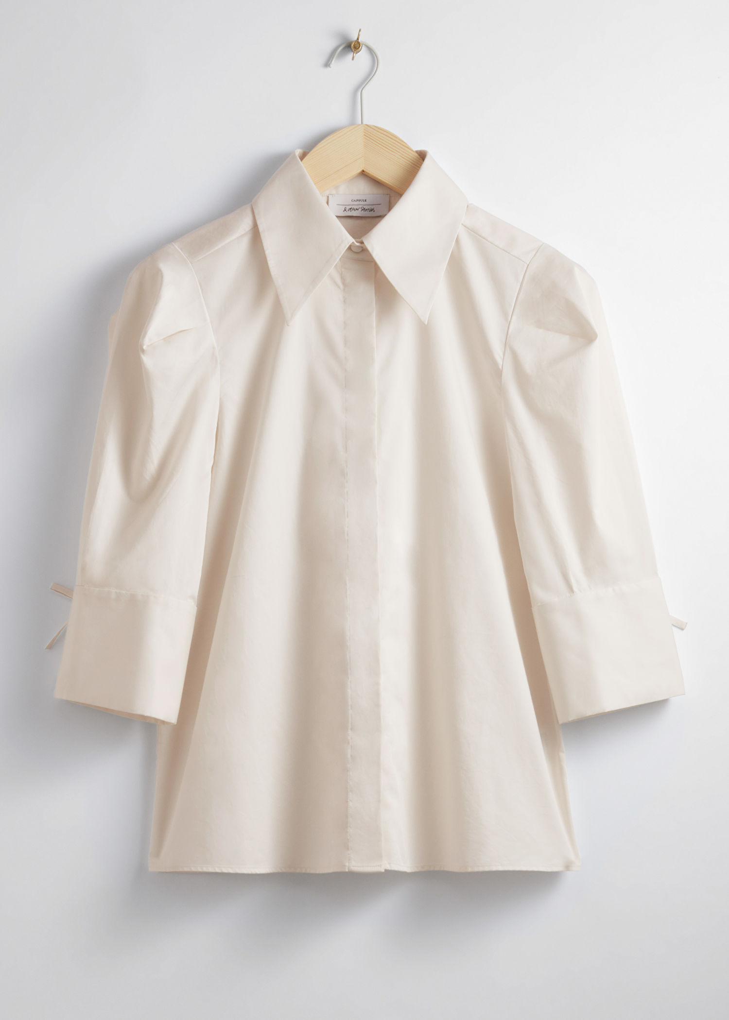 & OTHER STORIES Bow-Detailed Blouse in White | endource