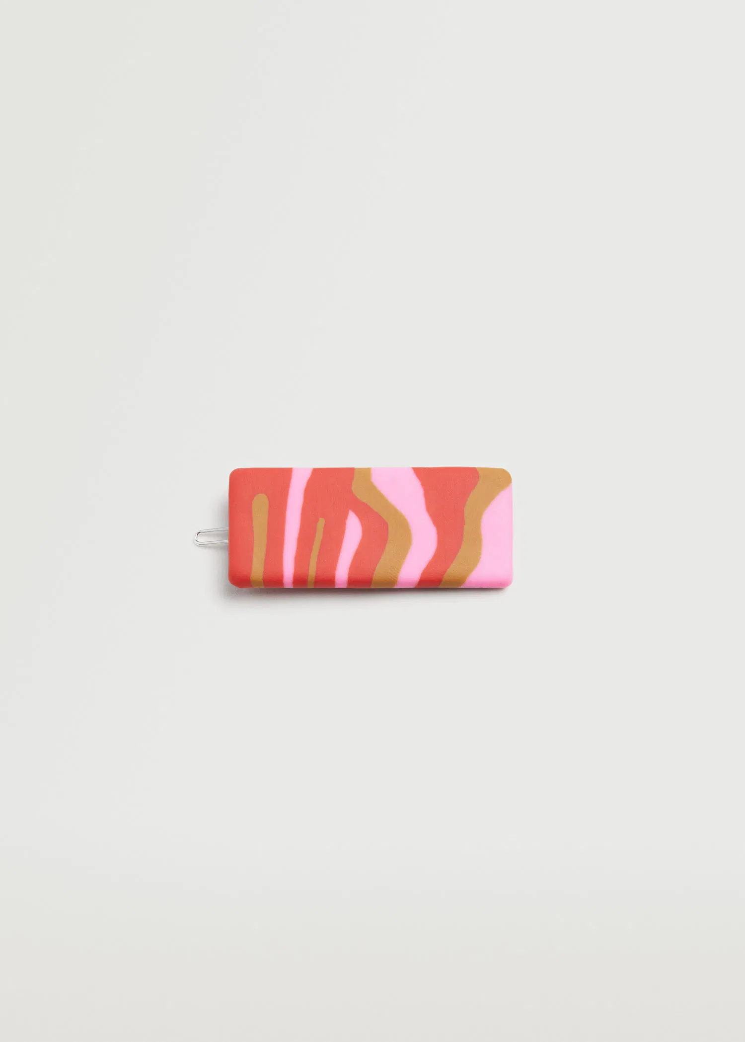MANGO Clay Hairpin in Pastel Pink | Endource
