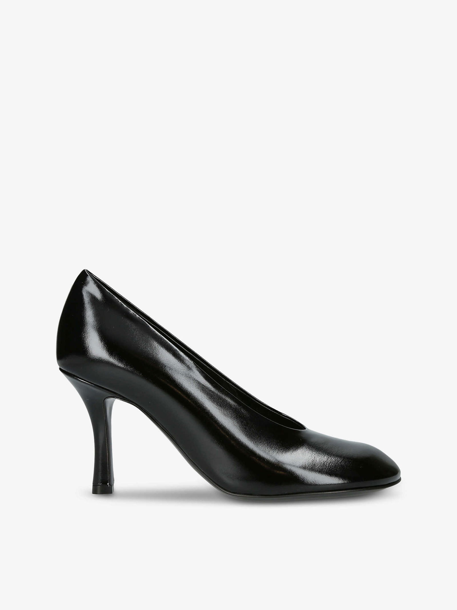 BURBERRY Baby Court Leather Heeled Courts in BLACK | Endource