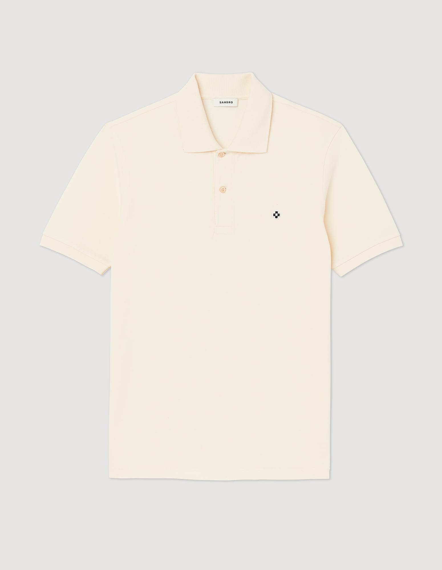 SANDRO Polo Shirt With Square Cross Patch | Endource