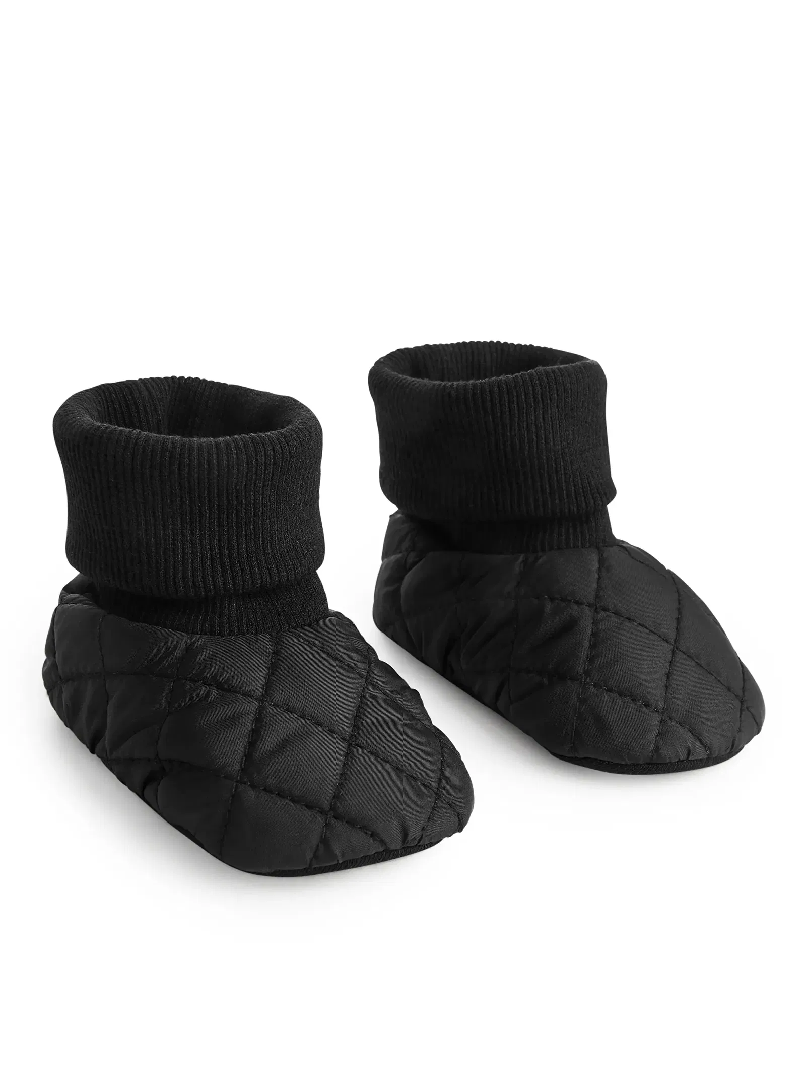 ARKET Quilted Booties in Black | endource