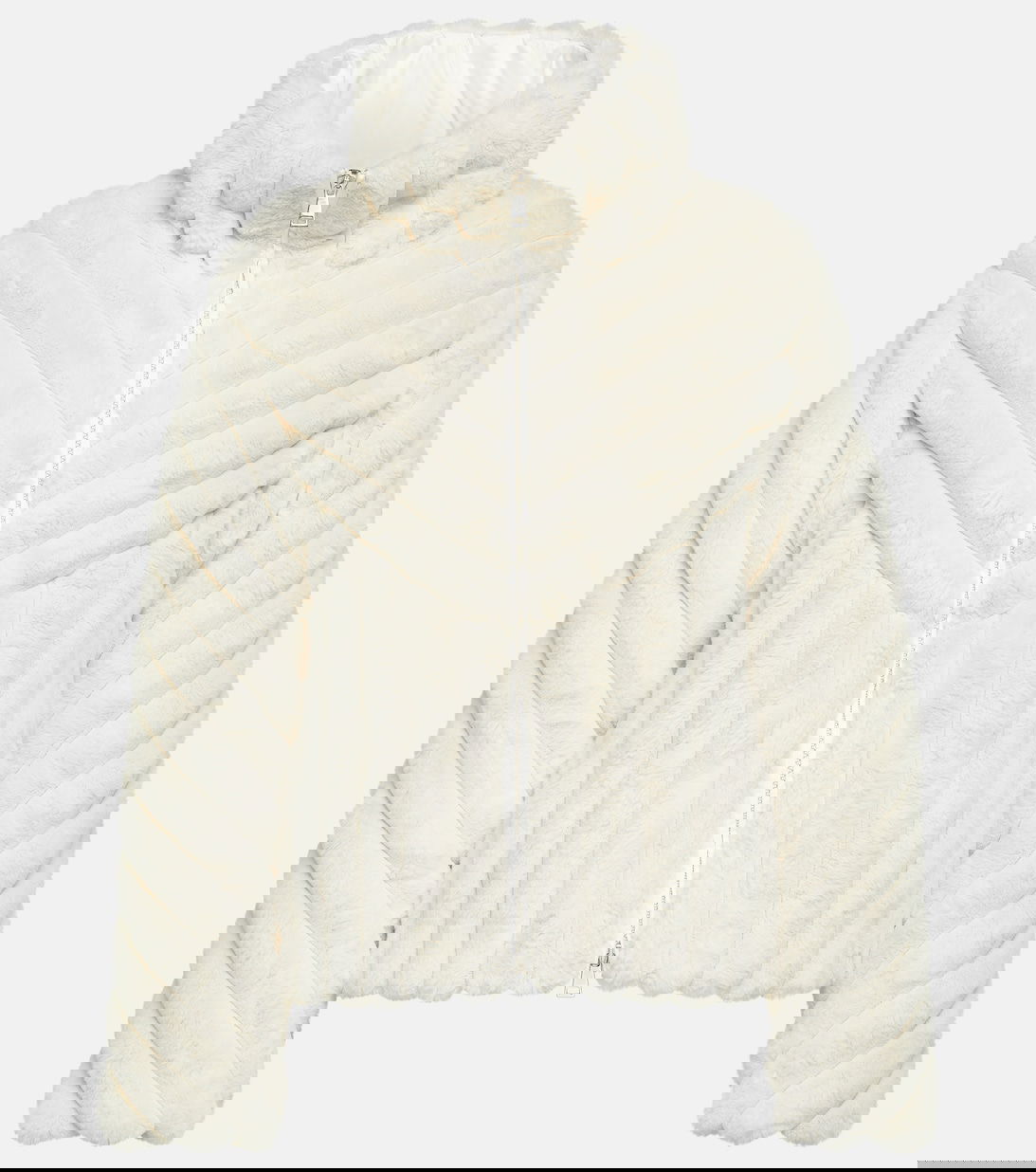 MONCLER Pedrix Faux Fur Down Jacket in White | endource