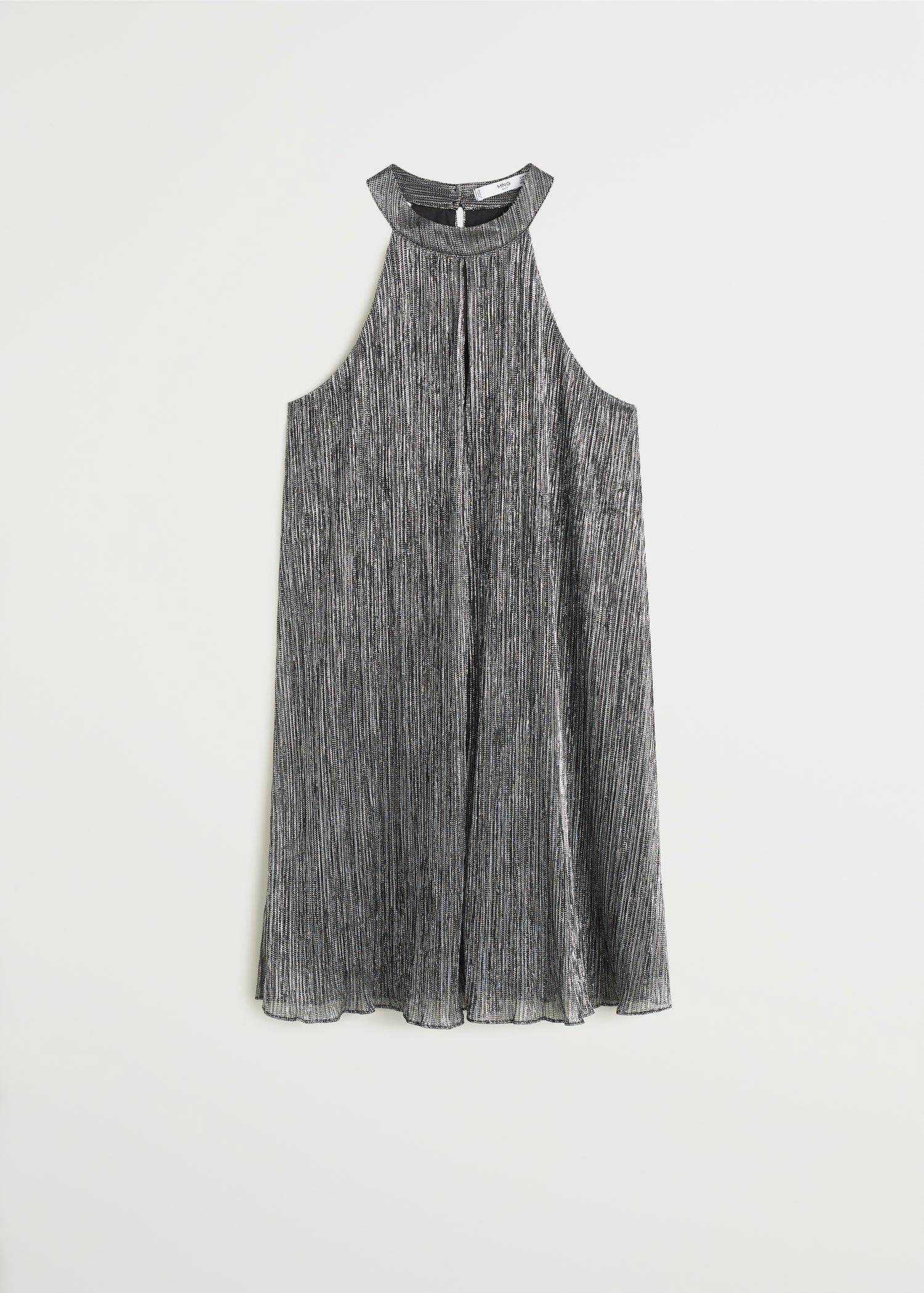MANGO Metallic Thread Dress in Grey | Endource