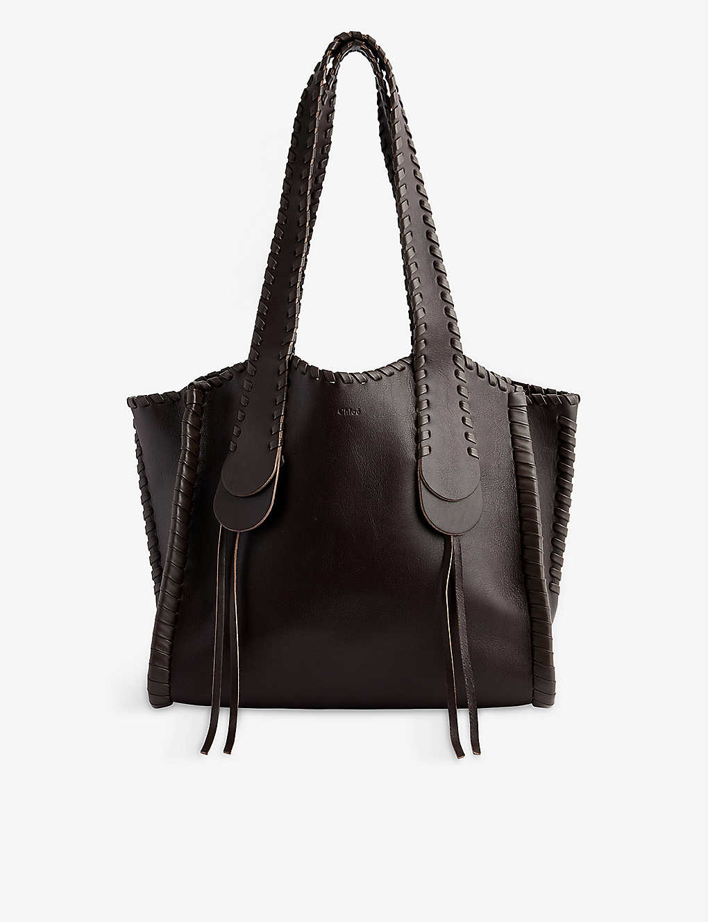 CHLOÉ Mony Leather Tote Bag in BOLDBROWN | Endource