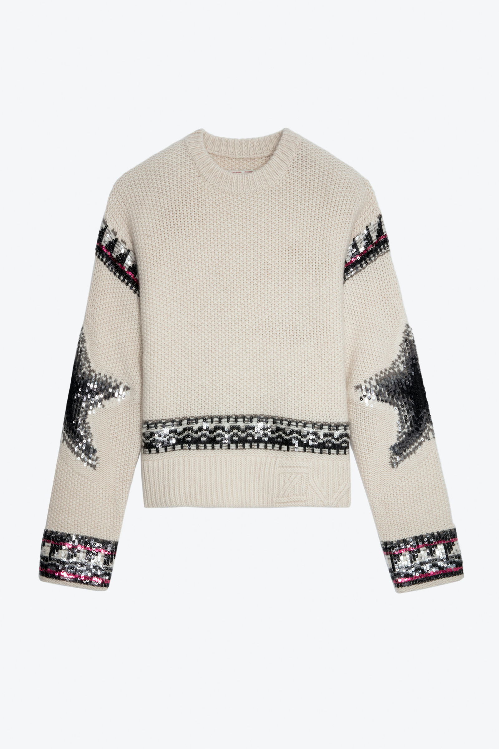 ZADIG & VOLTAIRE Kanson Sequins Cashmere Jumper in Sugar | endource