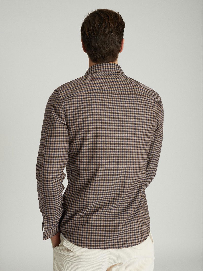 REISS Buck Checked Twin Pocket Overshirt | endource