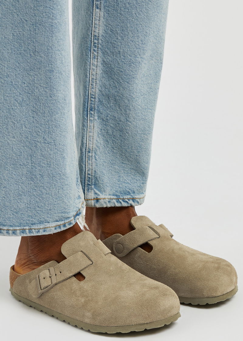BIRKENSTOCK Boston Suede Sliders | Endource
