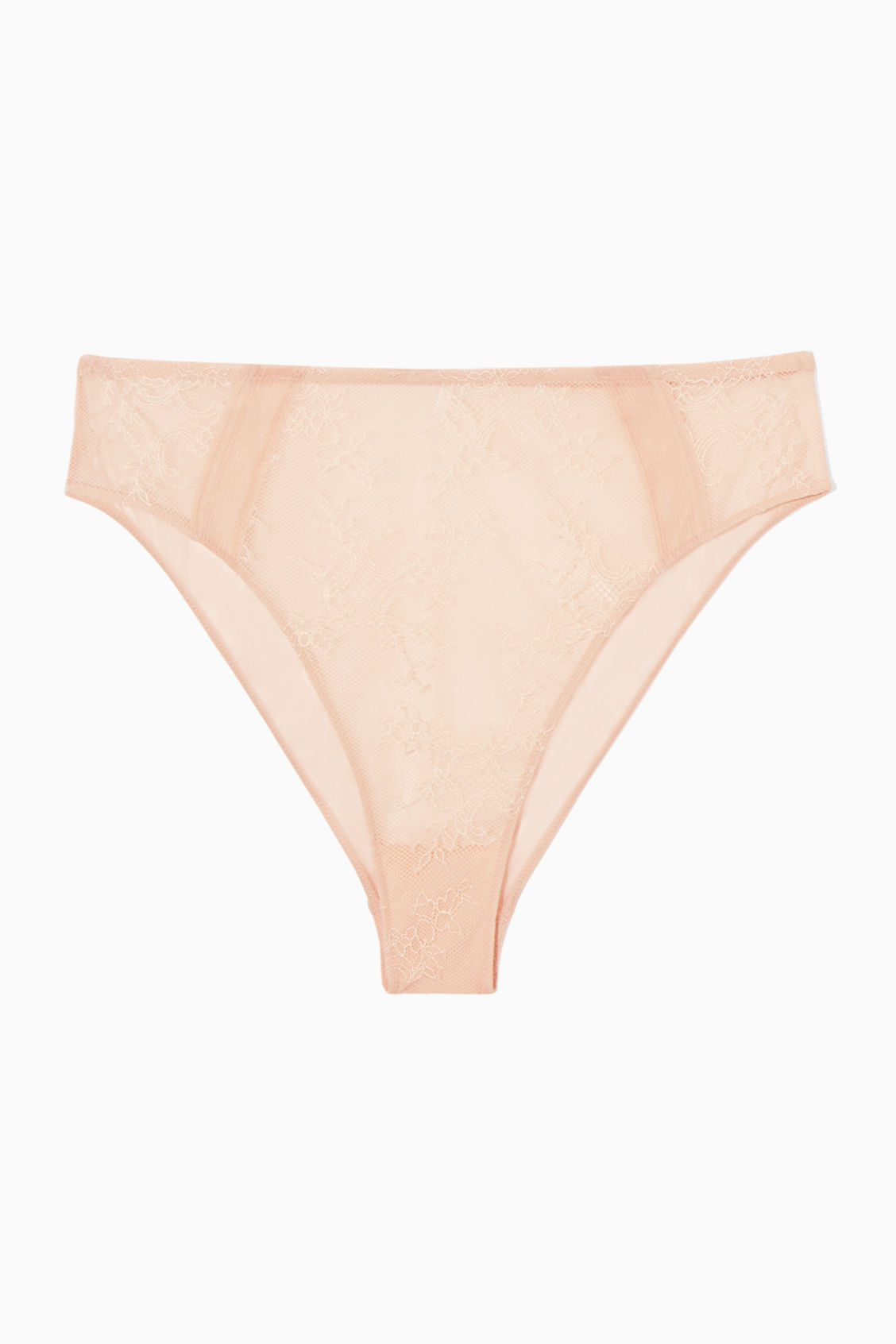 COS High-Waisted Lace Briefs in LIGHT ORANGE | Endource