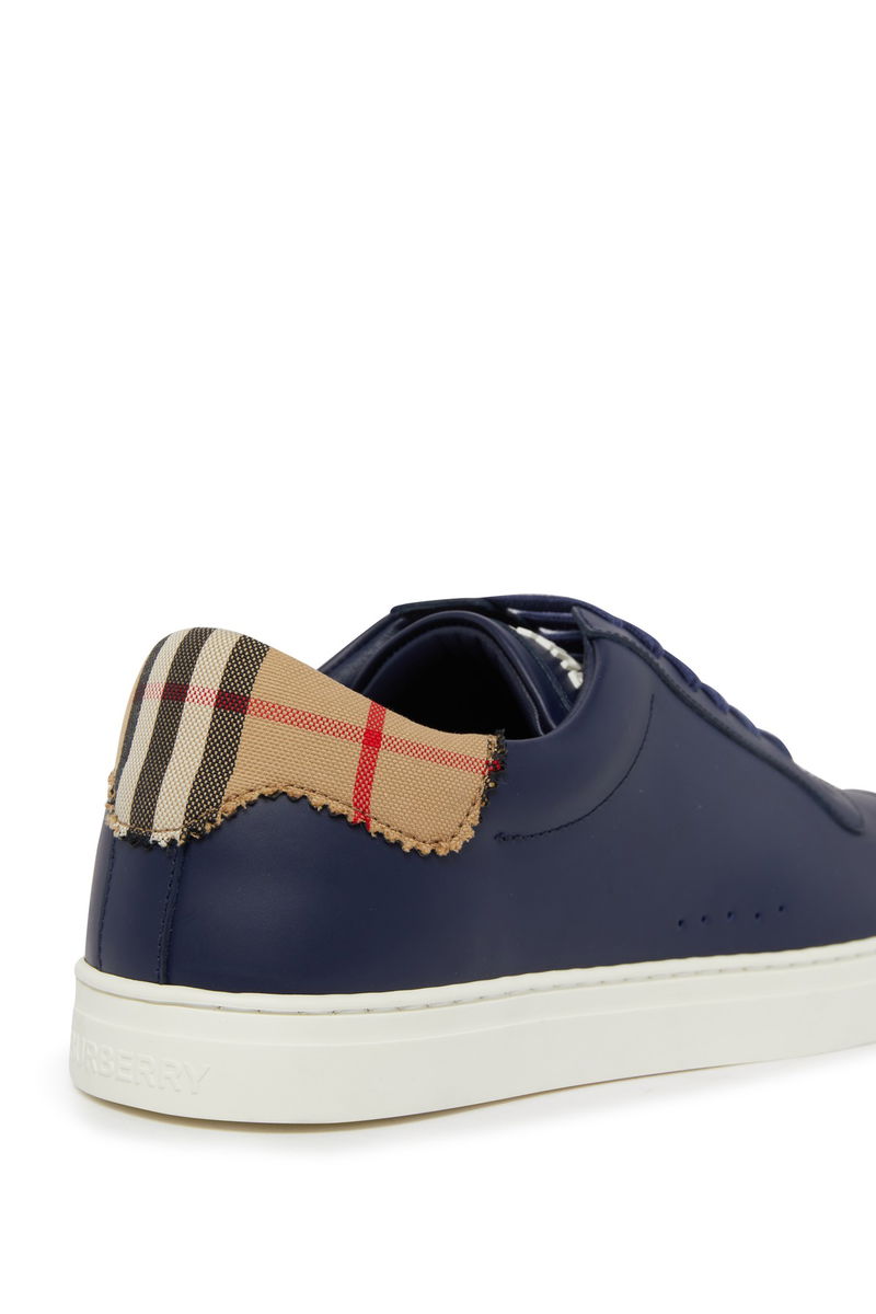 BURBERRY Robin Sneakers in Navy Arch Beige Chk | endource