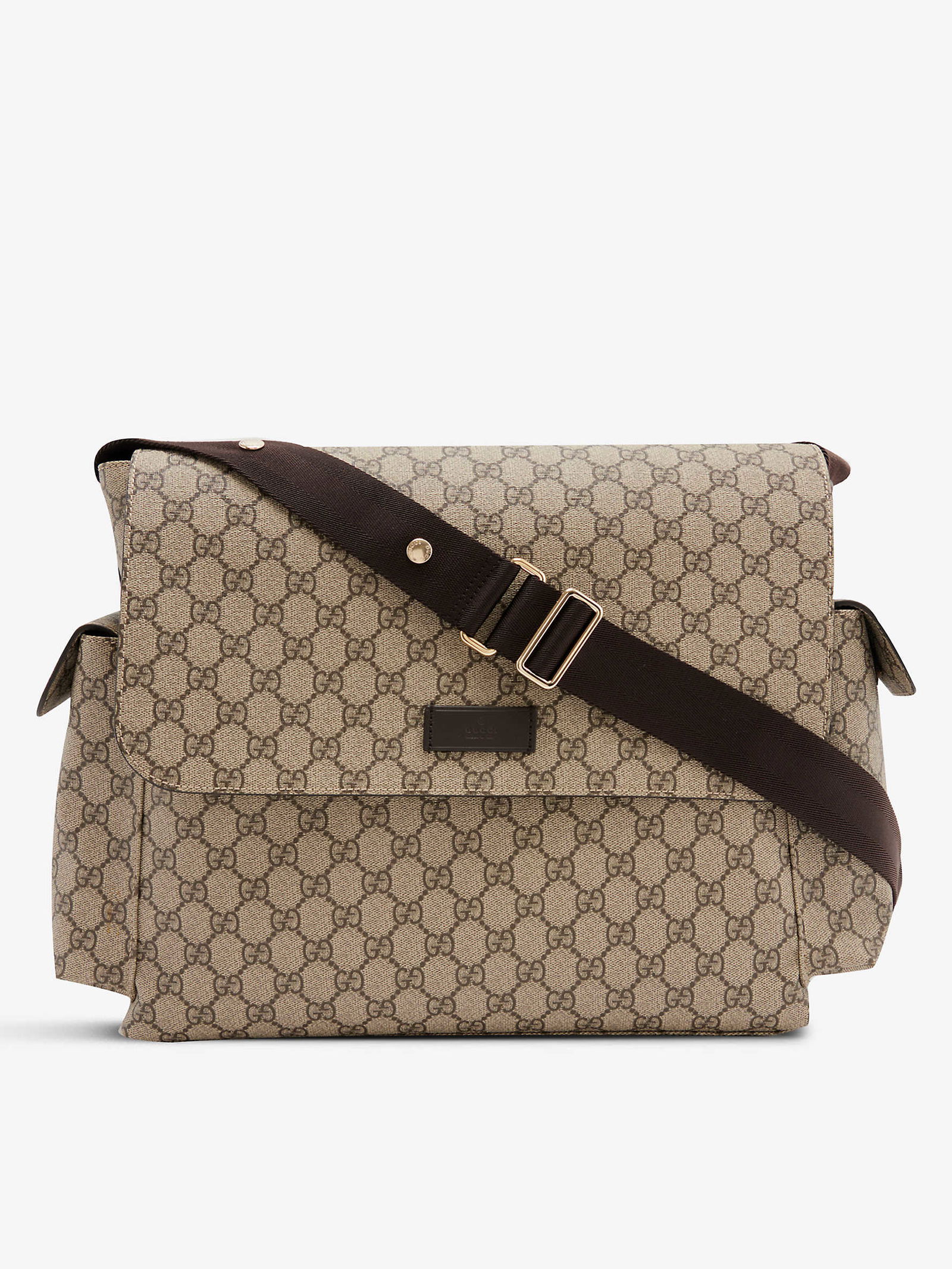 GUCCI Monogram-Print Shoulder-Strap Coated-Canvas Baby Changing Bag in ...