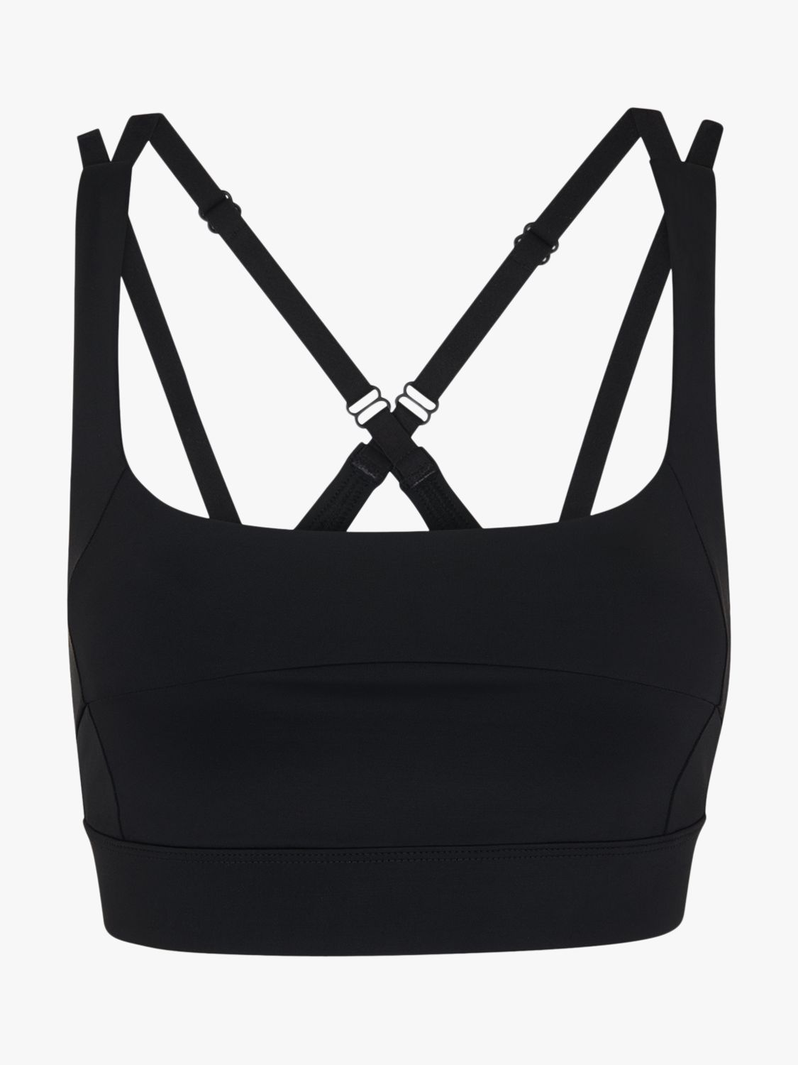 WHISTLES Square Neck Sports Top in Black | Endource