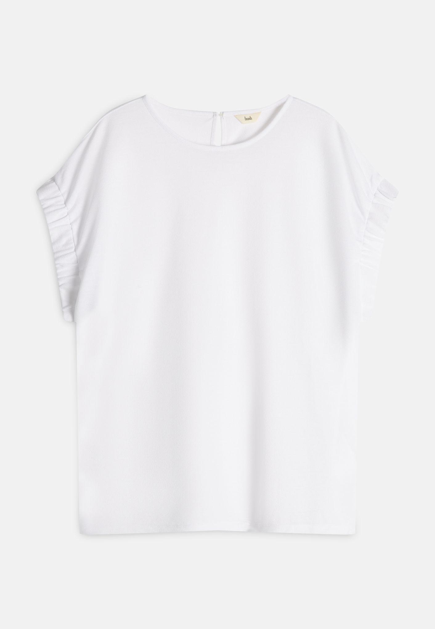 HUSH Eimear Cuff Top in White | endource