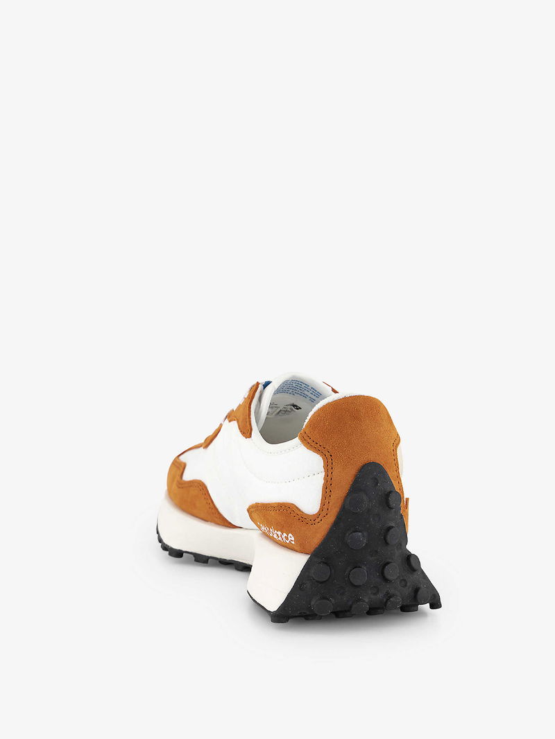 NEW BALANCE 327 Logo-Embroidered Suede And Woven Low-Top Trainers in ...