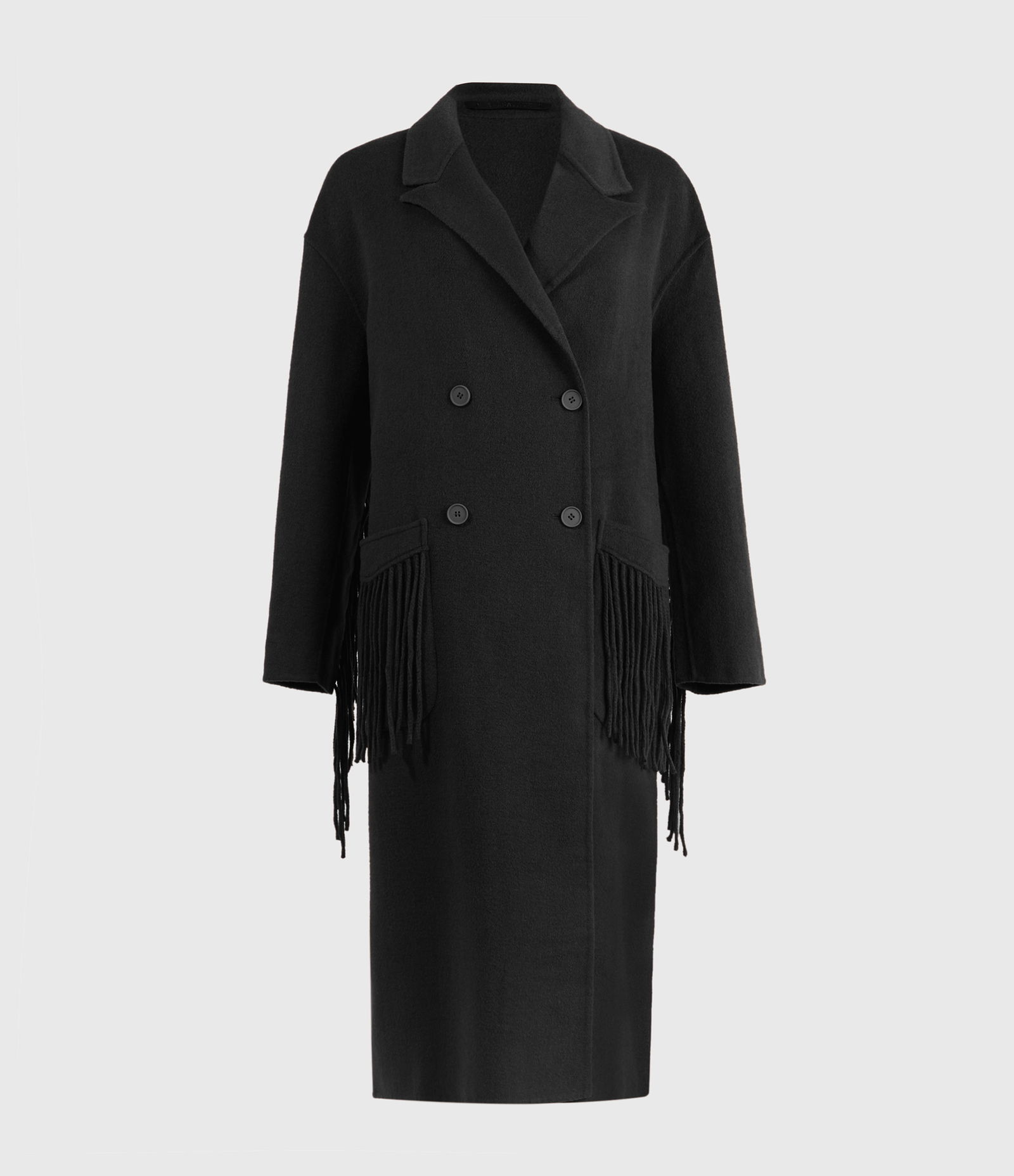 ALLSAINTS Freya Wool Blend Coat in Black | Endource