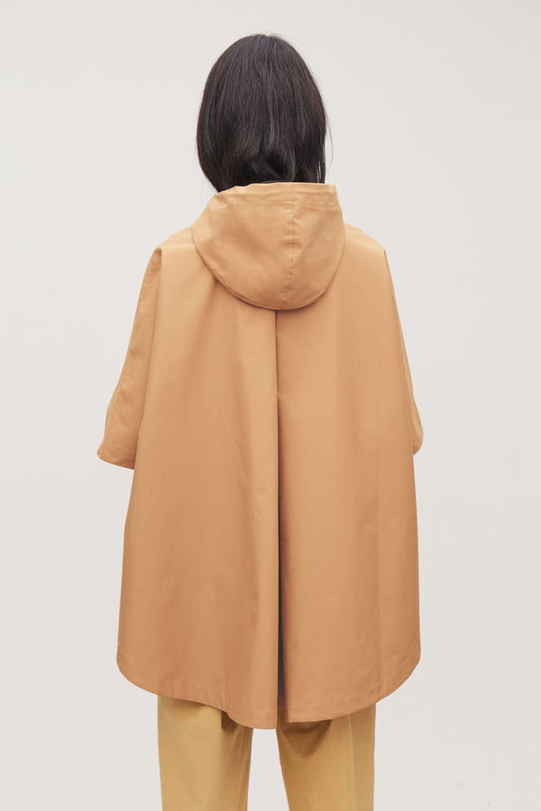 COS Hooded Poncho with Curved Hem | Endource