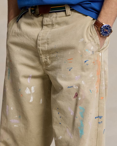 POLO RALPH LAUREN Burroughs Big Fit Paint-Splatter Chino in Multi ...