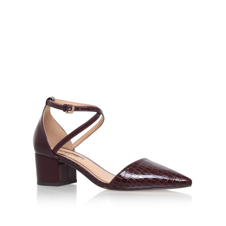 Kurt Geiger Ava Wine Mid Heel Court Shoes | endource