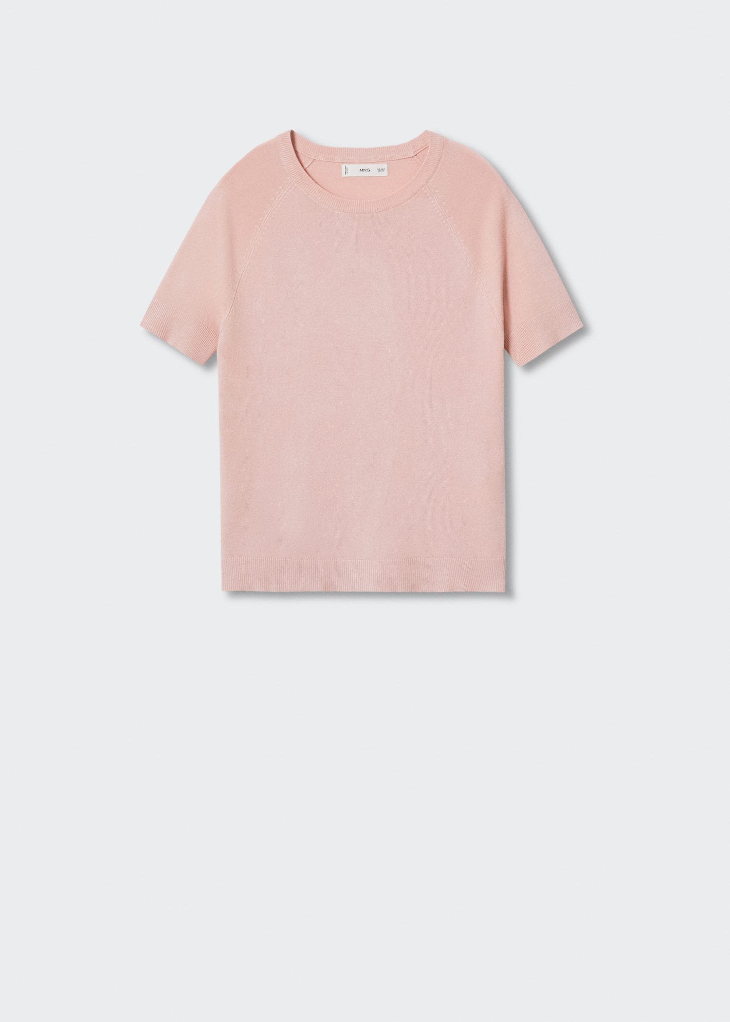 MANGO Fine-Knit Sweater in Pastel Pink | endource