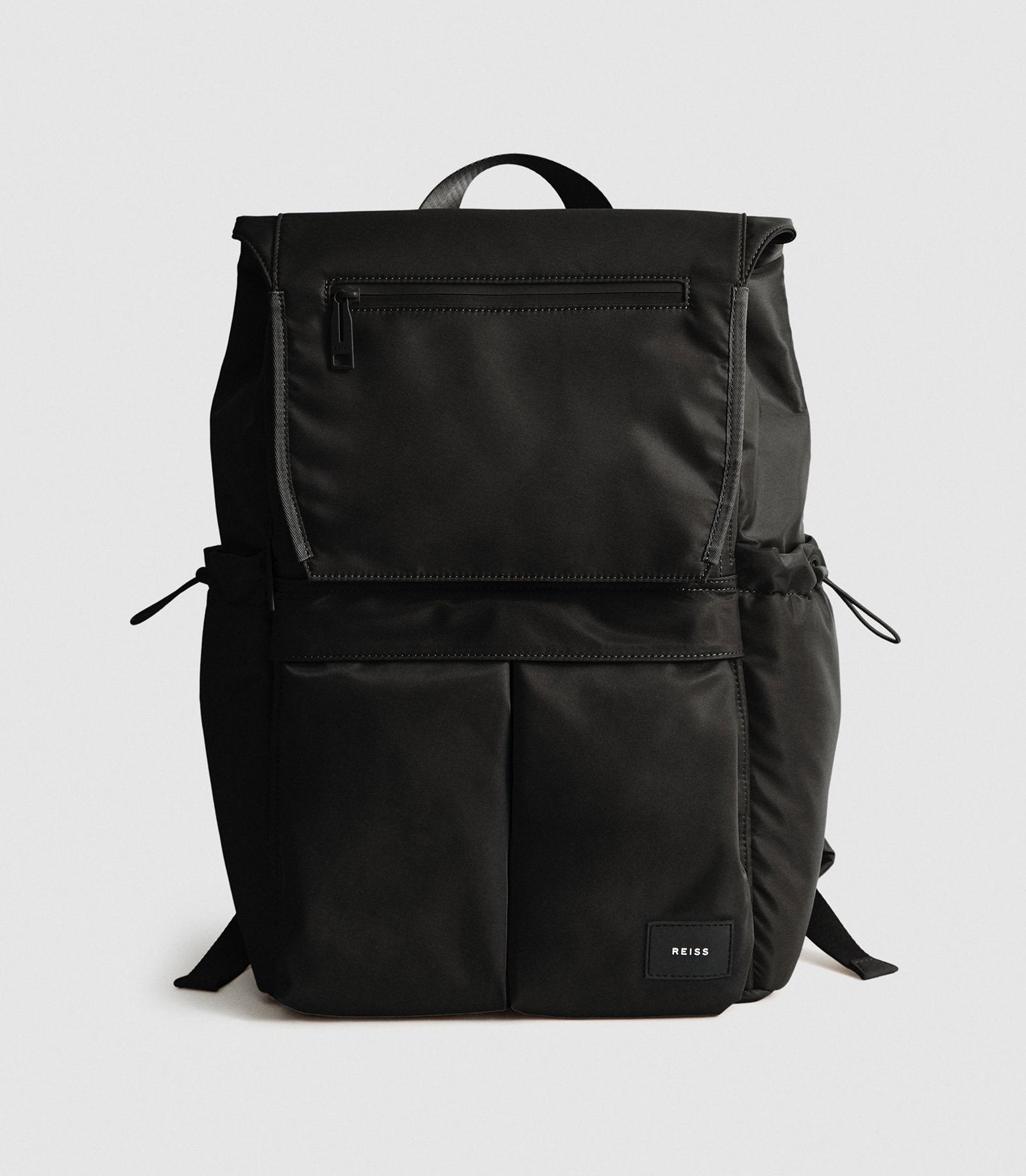 REISS Lennox Large Nylon Backpack in Black | endource