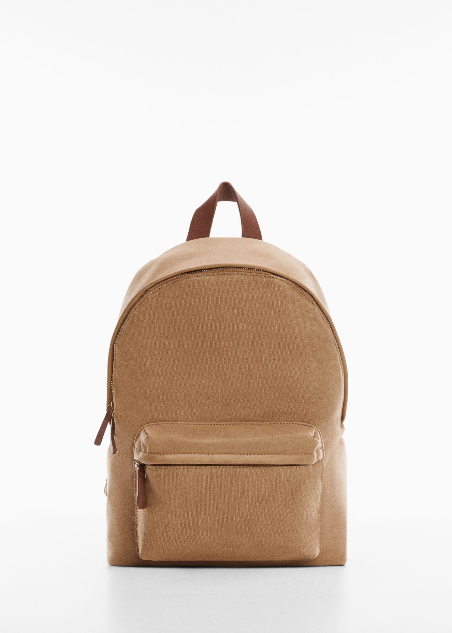 MANGO Canvas Mixed Backpack in Beige | Endource
